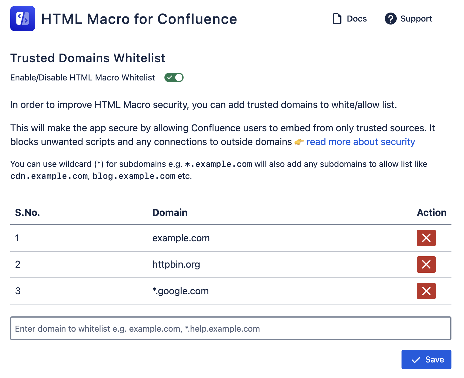 HTML Macro Security